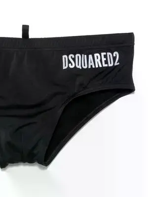 Dsquared2 Icon Logo-print Swim Trunks - Black
