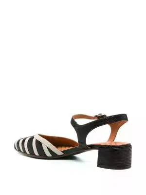 Chie Mihara Striped Pumps - Black