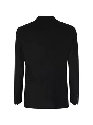 Tagliatore Logo-pin Single-breasted Wool Blazer