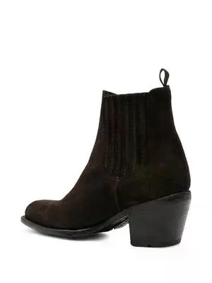 LEMARGO Elasticated-panel Suede Ankle Boots