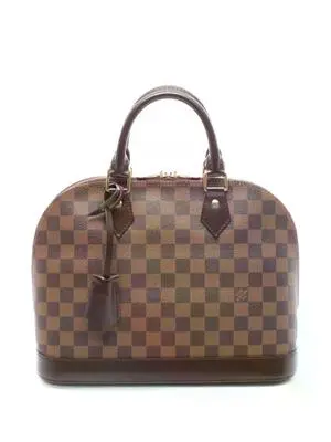 LOUIS VUITTON 2014 Pm Alma Damier Ébène-canvas Handbag