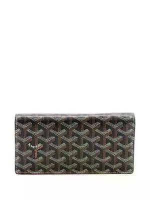 Goyard Richelieu Wallet Coated Canvas Long Small Wallets - Black