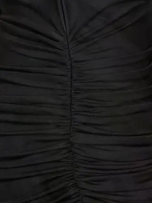 Victoria Beckham Ruched Long-sleeve Maxi Dress - Black