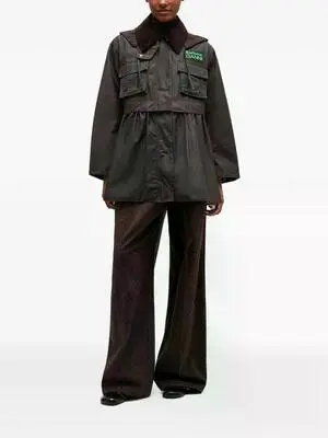 Barbour Peplum Logo-embroidered Coat