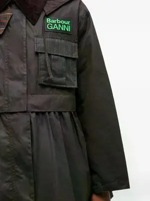 Barbour Peplum Logo-embroidered Coat