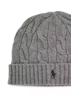 Polo Ralph Lauren Cable-knit Wool-cashmere Beanie - Grey