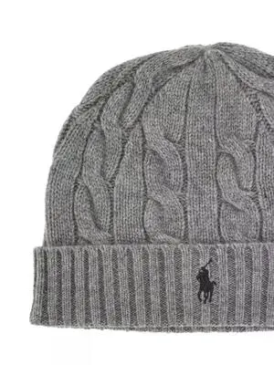 Polo Ralph Lauren Cable-knit Wool-cashmere Beanie - Grey