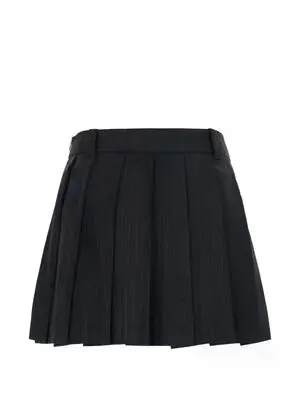 DUNST Pinstripe-print Pleated Skirt