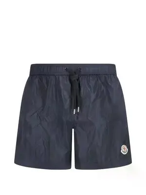 Moncler Logo-patch Drawstring Swim Shorts - Blue