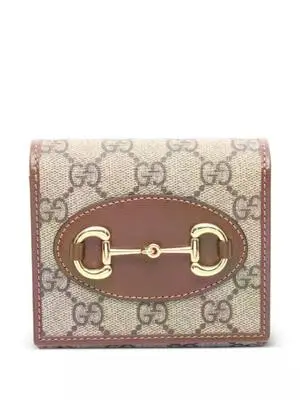 Gucci 2010s Horsebit Gg Supreme Wallet - Neutrals