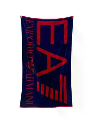 Emporio Armani Intarsia-logo Beach Towel