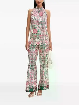 MORGAN Floral-print Pussy-bow Blouse