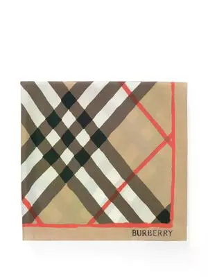 Burberry Watercolour Check Silk Scarf - Neutrals