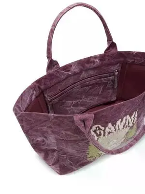 GANNI Graphic-print Tote Bag