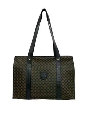 Celine 1998 Macadam Coated Canvas Tote Bag - Brown