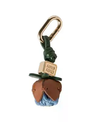 Miu Miu Leather Micro Trick Bag Charm - Black
