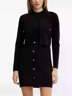 MORGAN Button-detail Mini Dress - Black