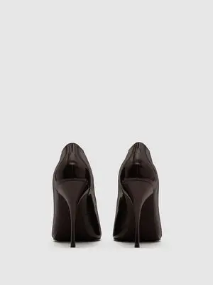 REISS Patent Leather Pointed-toe Stiletto Court Shoes