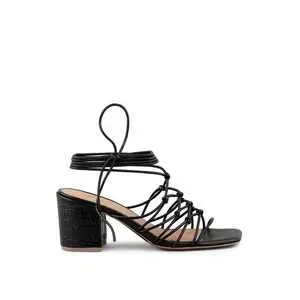 RAG & CO Fonda Croc Patterned Handcrafted Lace Up Sandal In By Rag & Co