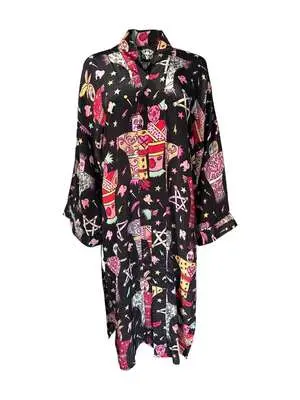 ANY OLD IRON Black / Pink Multicolor Voodoo Duster - Black/pink