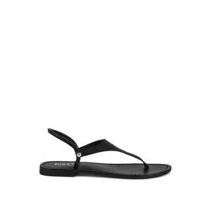 RAG & CO Madeline Flat Thong Sandals By - Black