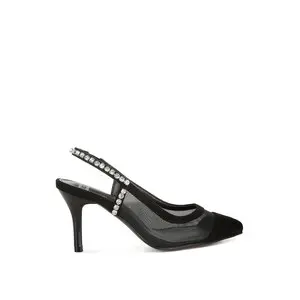 RAG & CO Yaga Stiletto Heel Slingback Sandals In By - Black