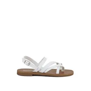 RAG & CO Sloana Strappy Flat Sandals By - White