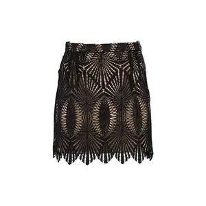 ZETAYE Maxine Deco Lace Mini Skirt - Black
