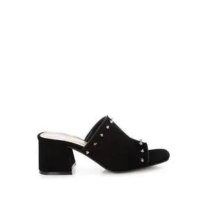 RAG & CO Agape Genuine Suede Leather Slip Ons In By - Black