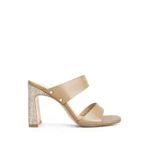 RAG & CO Neutrals Alodia Slim Block Heel Sandals In Taupe By - Black