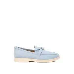 RAG & CO Nautica Genuine Suede Knot Detailed Loafers In Baby By - Blue