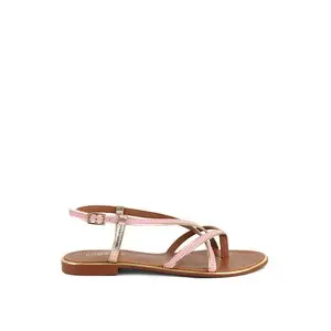 RAG & CO Pheobe Strappy Flat Sandals In By - Pink