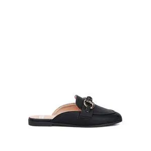 RAG & CO Abner Horsebit Embellished Slip On Mules In By - Black
