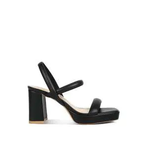 RAG & CO Joslyn Slingback Block Heel Sandals In By - Black