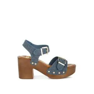 RAG & CO Vipasa Studded Clog Sandals In Denim By