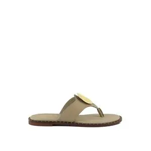 RAG & CO Neutrals Kathleen Embellished Slip-on Thong Sandals By - Beige