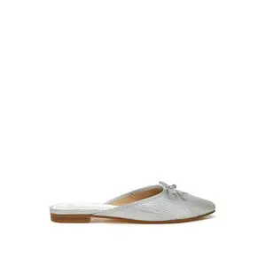 RAG & CO Jaylor Party Bow Slip-on Mules In By - Silver