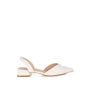 RAG & CO Tijay Soft Leather Slingback Sandals In By - White