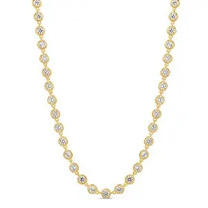 SHYMI Round Victorian Style Tennis Necklace - Gold