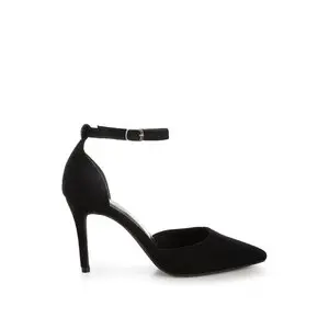 RAG & CO Ushra Microfiber Stiletto Sandals In By - Black