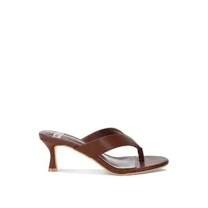 RAG & CO Beaboux Thong Strap Kitten Heel Sandal In By - Brown