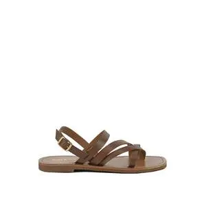 RAG & CO Sloana Strappy Flat Sandals In Tan By - Brown
