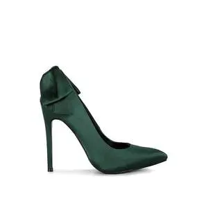 RAG & CO Hornet Satin Stiletto Pump Sandals In By - Green