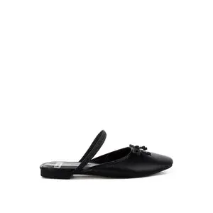 RAG & CO Opalia Glitter Ballet Mules In By - Black