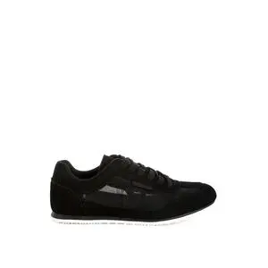 RAG & CO Milon Microfiber & Mesh Sneakers In By - Black