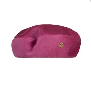 SIBI HATS Chantel Ruby Cashmere Beret Hat - Pink