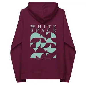 ANCHOR & CREW Burgundy Fifteen White Space Editions Organic Cotton Hoodie - Red