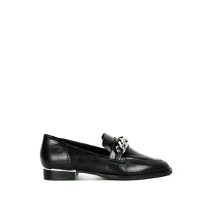 RAG & CO Pola Leather Horsebit Loafers By - Black