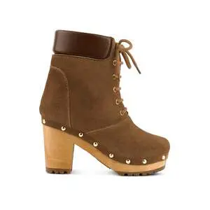 RAG & CO Neutrals Maaya Handcrafted Collared Suede Boot In Tan By - Brown