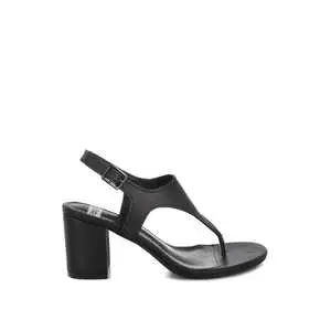 RAG & CO Ann Real Leather Thong Toe Sandals In By - Black